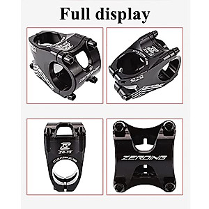 EVOSID Bicycle Handlebar Stem MTB CNC Power Short 35mm Mountain Bike Bridge 31.8 Pipe Cycling Stem Riser Table (Black)