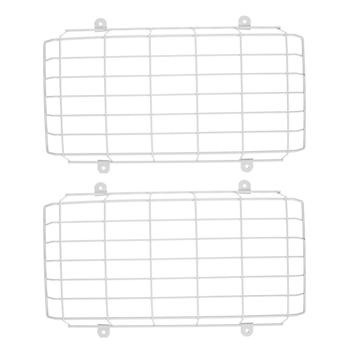 VANZACK 2pcs Exit Sign Damage Stopper Emergency Light Protection Wall Mount Air Conditioner Exit Sign Protector Metal Exit Sign Protective Coated Steel Wire Guard