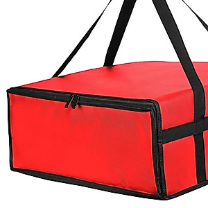 Llazsybz Pizza Delivery Insulated Bag for Food Transport with Dual Zippers, 50cmx50cmx15cm