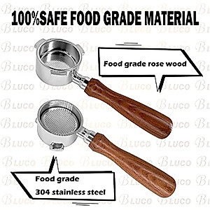 BLUCO 51mm Bottomless Portafilter - 3 Ear Bottomless Naked Portafilter - Fits DeLonghi Dedica EC680/EC685 and SMEG Coffee Machines - Included Filter Basket - Stainless Steel