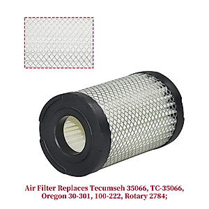 GELASKA 640339 Carburetor with 35066 Air Cleaner Elements for Tecumseh LEV90, TEC-640339, LV148XA, LV148EA, LV156XA, LV156EA 4 Cycle Vertical Engines