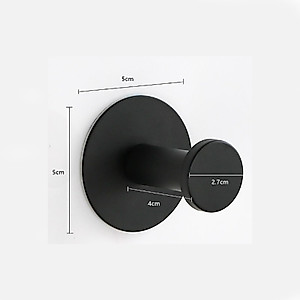 Grolomo Luxehold No-Drill Hooks,Luxe Hold No Drill Hooks,Superhold No-Drill Hooks,No Drill Suction Cup Hooks,Waterproof Hooks for Bathrooms, Kitchens and Bedrooms (2pcsBlack)