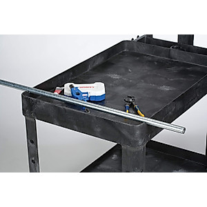 Rubbermaid Commercial Products 2-Shelf Utility Service Carts (FG452089BLA, FG452088BLA)