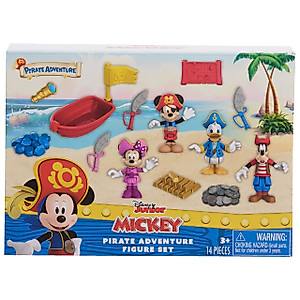Mickey Mouse Pirate Adventure Figure Set, Kids Toys for Ages 3 Up, Amazon Exclusive