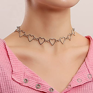 Chloe soo Choker Necklace - Simple Geometric Circle Choker Statement Clavicle Necklace for Women Girls Necklace Jewerly