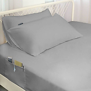 Extra Deep Pocket Queen Sheet Set and Mattress Pad Cover, Cooling Quilted Mattress Topper fits 16-24 Inches Deep Mattresses