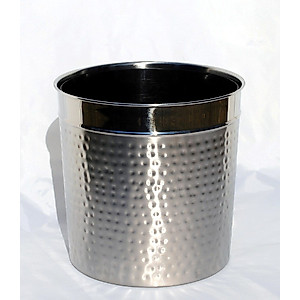 Hammered 2 Tone Waste Basket with Liner