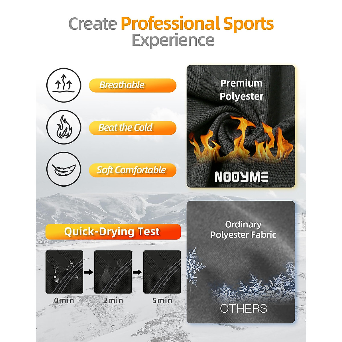 NOOYME Thermal Underwear for Women Long Johns for Women, Base Layer Women Black-grey