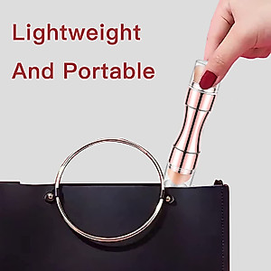 Bling Toman 4 in 1 Makeup Brush, Eyeshadow Eye Lip Face Concealing Blush Foundation Brush All in One Retractable Travel Size Makeup Brush Set (rose gold brush)