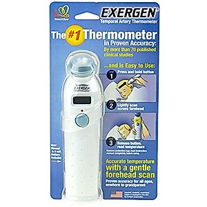 Exergen Temporal Scan Forehead Artery Baby Thermometer Tat-2000c Scanner, Digital