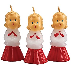 Decorative Vintage Style Christmas Caroler Candles - Set of 3
