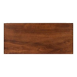 Kate and Laurel Holt Modern Floating Wall Shelf, 18 x 8, Walnut Brown, Chic Rectangular Floating Wood Shelf for Wall