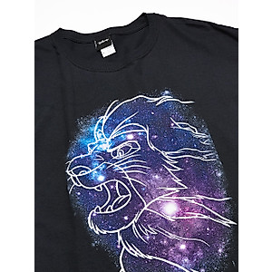Disney mens Lion King Galaxy Fireflies and Kings Graphic T-shirt Shirt, Black, Large US