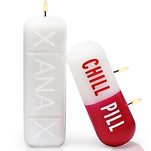 Xanax Candle - Chill Pill Candle - Cute Candles for Cool Gifts - Weird Candles for Any Occasion - Cute Things for Aesthetic Room Decor - Cool Candles for Cool Things - Prank Candles