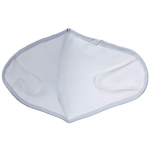 Lanier Wellness Adult 2-Layer Reusable Face Cover (Pack of 2), Blue/White