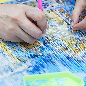 HUANNY Diamond Painting Kits, DIY Diamond Art, 5D Full Drill Cross Stitch Canvas Art