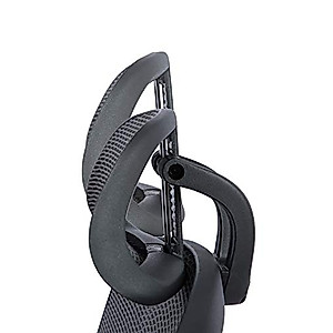 Amazon Basics Adjustable High-Back Mesh Chair with Flip-up Arms and Head Rest – Grey