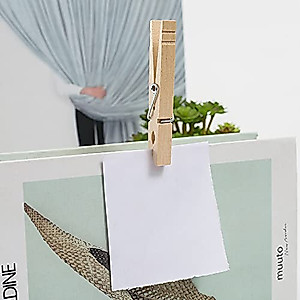 Clothes Pins Wood for Hanging Clothes,3.5 Inch【100pcs】 Heavy Duty Wooden Clothespins,Clothes Pins for Craft,Wooden Clips for Pictures. | Rust Resistant