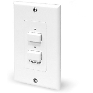 Pyle in Wall Speaker Selector Switch - Home Audio 2-Channel A/B Dual Channel Speakers Controller Pod Box - Control and Activates (2) Pair of Indoor or Outdoor Speakers PVCS2 White
