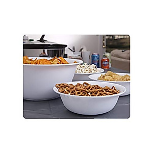 Sterilite Plastic Bowl 6 Qt. White Bulk 2 pack