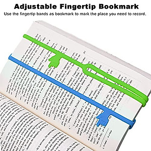 10Pcs Silicone Finger Point Bookmarks HMIEPRS Cute Elastic Fingertip Bookmarks Office School Supplies Ideal Gift for Women Girls Children at Christmas Thanksgiving New Year Birthday