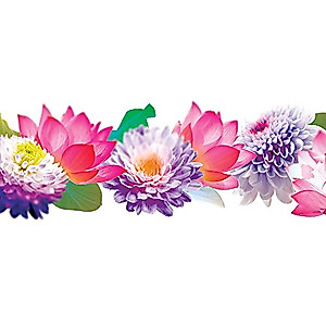 Tervis Plastic Floral Filter Tumbler with Wrap and Royal Purple Lid 16oz Mug, Clear