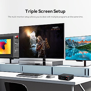 Beelink Mini PC AMD Ryzen 7 5800H Up to 4.4GHz 8C/16T,Mini Desktop Computers 16GB DDR4 RAM/500GB M.2 2280, 4K FPS/60Hz Dual HDMI+Type-C/WiFi 6(802.11ax)/BT5.2 Mini Computers That Supports 2.5-inch HDD