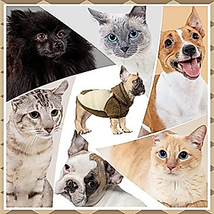 Fuzzy Thick Dog Winter Clothes Dog Hoodie Thermal Coat Doggie Clothes Dog Clothes Boy Dog Jacket Puppy Outfit Small Girl Dog Clothes (Large)