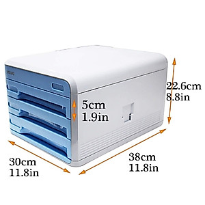 YUZDNM File Cabinet with Lock, Desktop Organizer Storage Box - Desktop File Cabinet, 3 Layers Lockable Aluminum Alloy Flat File Cabinet, Drawer Organizer, Office Supplies A4 Receipt File Organizer
