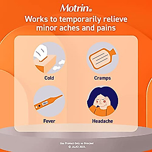Motrin IB Liquid Gels, Ibuprofen 200 mg, Pain Reliever & Fever Reducer Minor Arthritis Pain, Muscular Aches, Headache, Menstrual Cramps & Backache, NSAID, 80 Ct