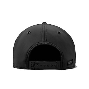 melin Trenches Icon Infinite Thermal, Black, Men's Performance Snapback Hat for Cold Weather, Water-Resistant Flat Bill Baseball Caps for Men & Women, Golf, Running, or Workout Hat, Medium-Large