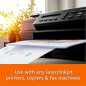 Amazon Basics Multipurpose Copy Printer Paper, 8.5 x 11 Inch 20Lb Paper - 8 Ream Case (4,000 Sheets), 92 GE Bright White