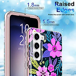 CHIYURI for Samsung Galaxy S23 Plus Case,Military Grade Sturdy Shockproof Cover with Fashion Designs for Women Girls,Slim Fit Protective Phone Case for Galaxy S23 Plus 6.6" Blooming Flower Garden