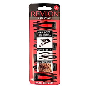 Revlon Double Grip Hair Clips, 6 Count