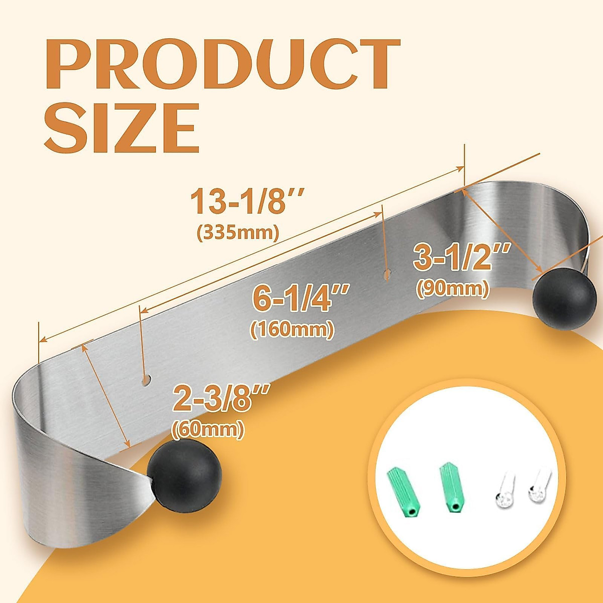 Wall Mount Stainless Steel Rack Kitchen Paper Towel Holder Under Cabinet