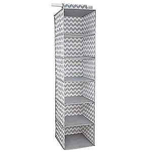 Home Basics Chevron Collection Storage and Organization (6 Shelf Closet Organizer)