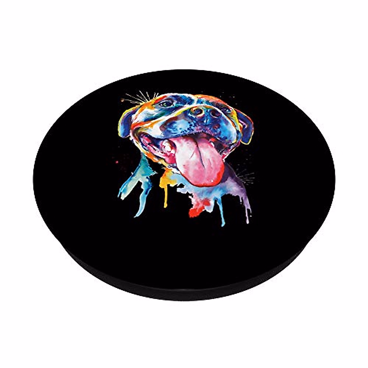 Pitbull - Artistic Splash Art Animal Colorful Dog Breed Gift PopSockets PopGrip: Swappable Grip for Phones & Tablets