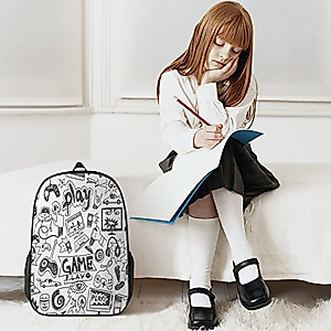 Rodeo 3D Waterproof Lightweight Bookbags,Cowboy Bucking Bull Western Sports American, 17" Bag Travel Backpack Full Size Zipper Bag for Boys Girls,Rust Beige