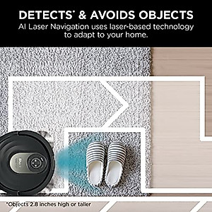 Shark AI Robot Vacuum & Mop, with Home Mapping, Perfect for Pets, Wifi, Works with Alexa, Black/Gold (AV2001WD)