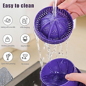 Vanleonet Electric Citrus Juicer,USB Rechargeable Citrus Juicer Machines, Large Caliber Portable Juicer for Fresh Orange Juice, Lemon, Grapefruit Juice