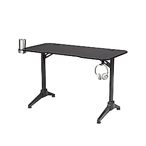 Safco Products Ultimate Computer Gaming Desk, with Under Desk LED Lighting, Cup Holder, Headphone Hook. 47.2 W x 23.6 D x 29.5 H