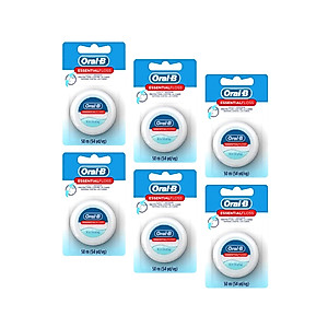 Oral-B Essential Floss 55 Yards Waxed (Pack of 6)
