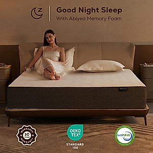 Ablyea Queen Mattress 10 Inch Gel Memory Foam Mattress in a Box - CertiPUR-US Certified/Pressure Relief/Medium Firm Queen Size Bed Mattresses