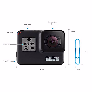 GoPro Hero7 Black — Waterproof Action Camera with Touch Screen 4K Ultra HD Video 12MP Photos 720p Live Streaming Stabilization
