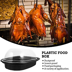 Meal chicken roaster container Prep Boxes Rectangular Turkey Roast Chicken Roast Duck Boxes Carrier Take Out Food Containers Meal Storage Containers For Cake Roast Chicken Duck fried chicken box 10Pcs