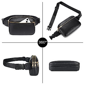 pclove Belt Bag for Women Crossbody Bags for Women Trendy Chest Bag for Men Vegan Leather Small Fanny Packs for Women Cross Body Bag purses Women Fashion Waist Packs