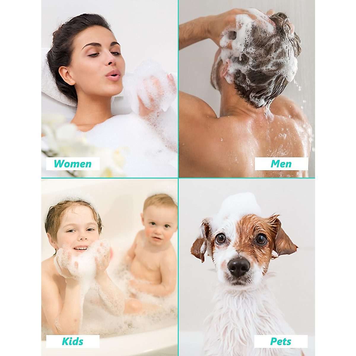 Silicone Exfoliating Body Scrubber Loofah Silicone Scalp Massager Shampoo Brush Soft Body Scrubbers for Use in Shower Lathers Well Easy to Clean 2 in 1 BSROLUNA (1 Pack Camouflage Green)