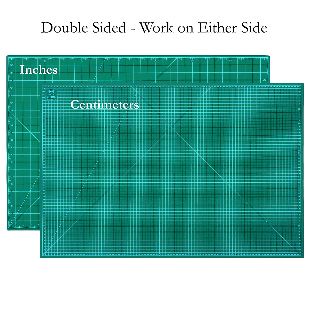 DAFA Professional 36" x 24" Self-Healing, Double-Sided Cutting Mat, Rotary Blade Compatible, (36x24), (24x18), (18x12), (12x9) Sizes, for Sewing, Quilting, Arts & Crafts Green