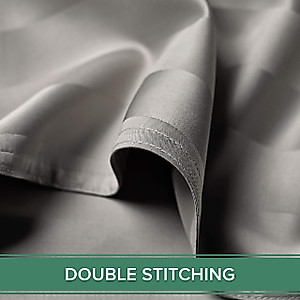 King Sheets by Pure Bamboo, Genuine 100% Organic Viscose Derived from Bamboo Bed Sheet Set, Luxuriously Soft & Cooling, Double Stitching, Lifetime Quality Promise (King, Jacquard Silver)