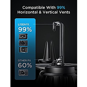 LISEN 2 Pack Magnetic Phone Holder for Car Mount 6 Military Magnets Car Phone Holder Mount Hands Free Vent Cell Phone Holder Mount for Car 6 Metal Plates Fit All iPhone 14/13/12/11, Pro Max, Android